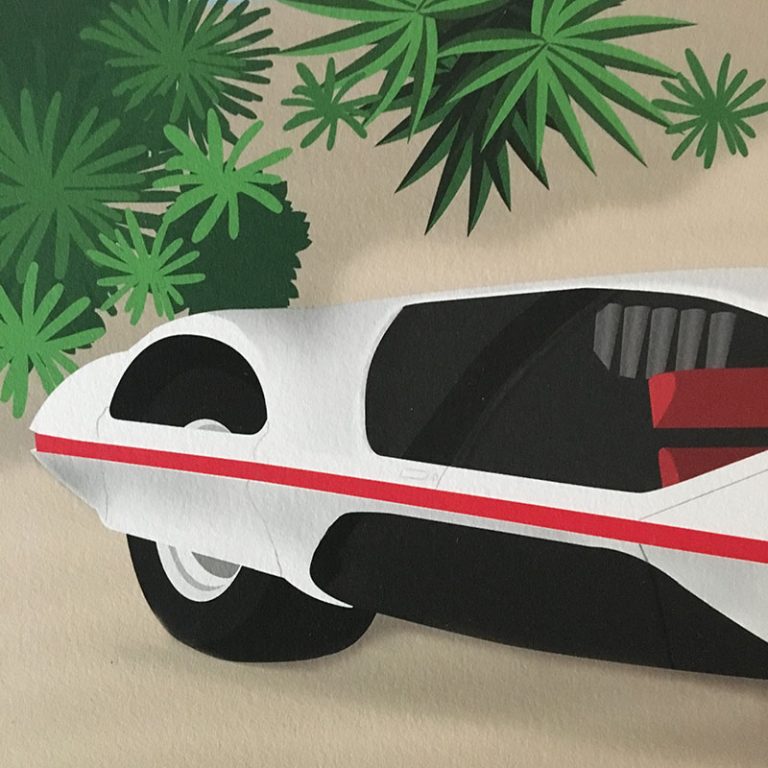 Ferrari Modulo Concept W.A. Sarmiento Mid-Century Modern Art Print ...